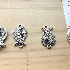 4 Angel Wing Connectors Angel Jewelry Detailed Wing | Etsy