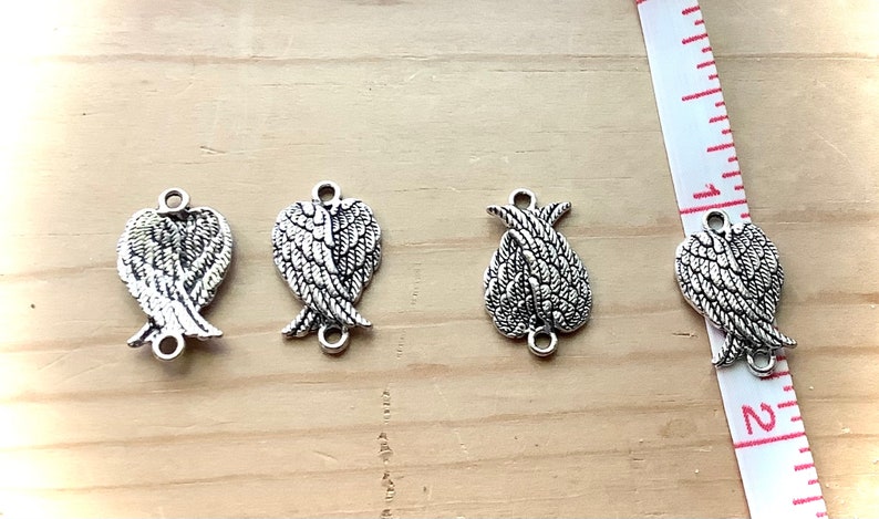 4 Angel Wing Connectors Angel Jewelry Detailed Wing - Etsy