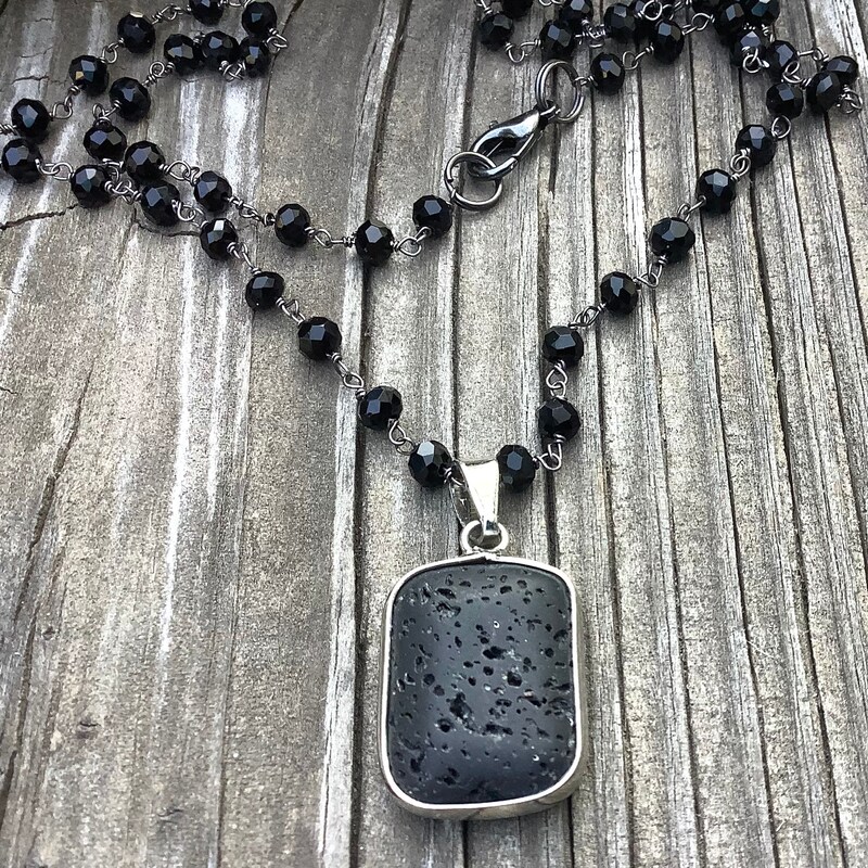 Lava Bead Necklace - Etsy