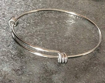 65mm Solid Stainless Steel Expandable Silver Bangle Bracelet | Etsy