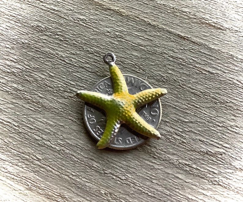 Enamel Starfish Pendants 4 Star Fish Charms Ocean Jewelry - Etsy