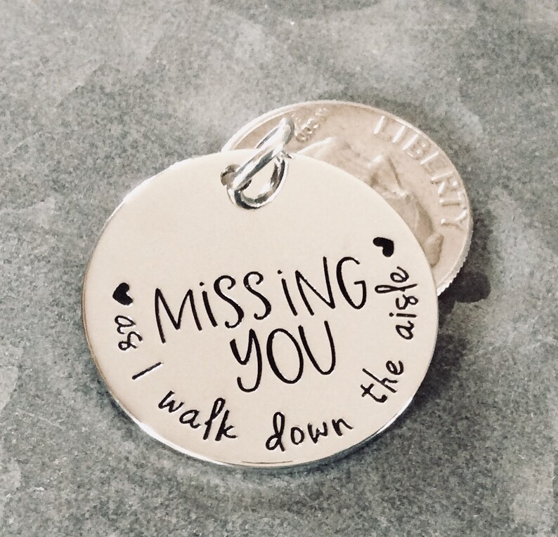 Missing You as I Walk Down the Aisle Pendant Silver Plated - Etsy