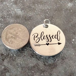 Blessed Silver Plated Pendant, Faith Necklace, Religious Jewelry, Psalm ...