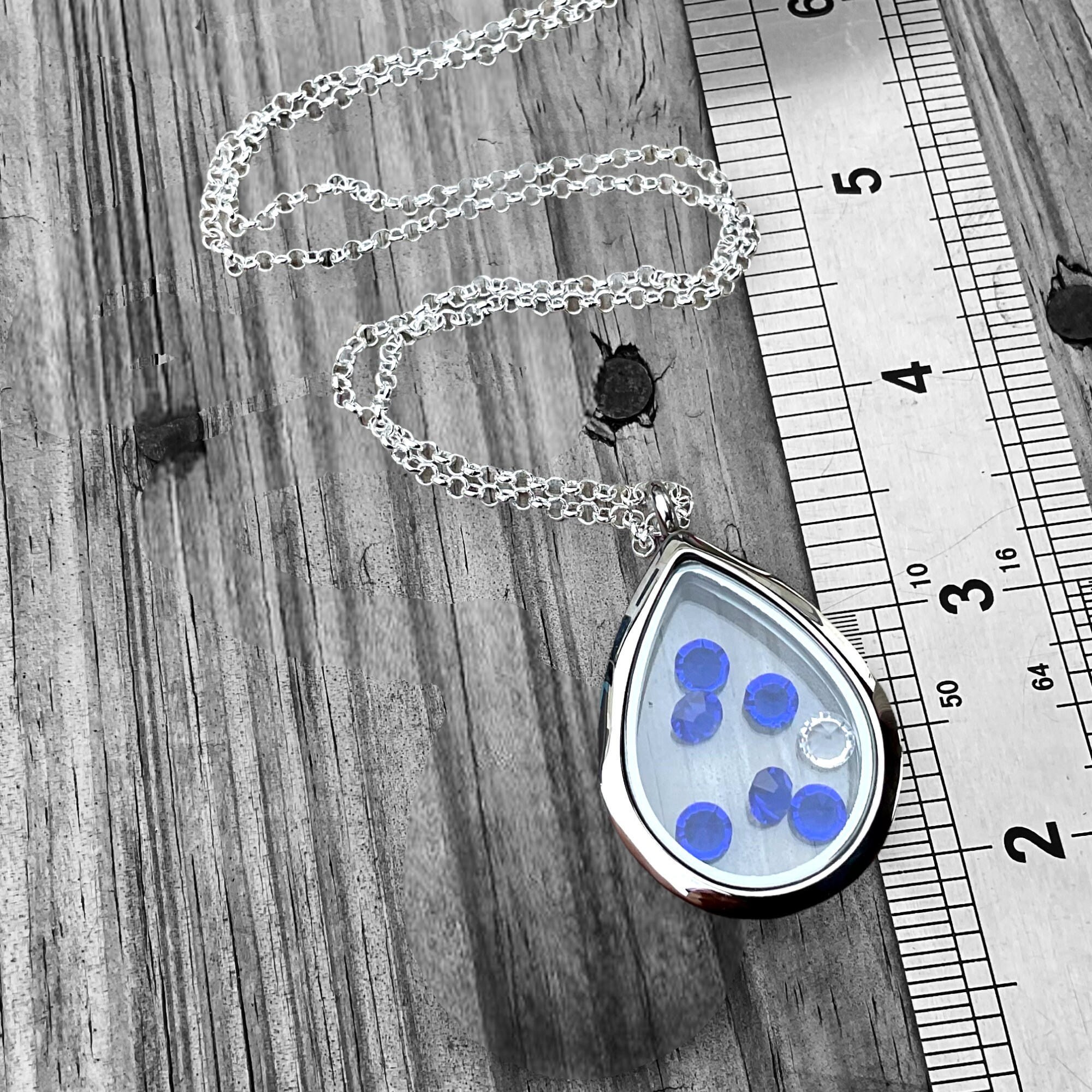 Stainless Steel 40mm Teardrop Magnetic Closure, Floating Charm Glass ...