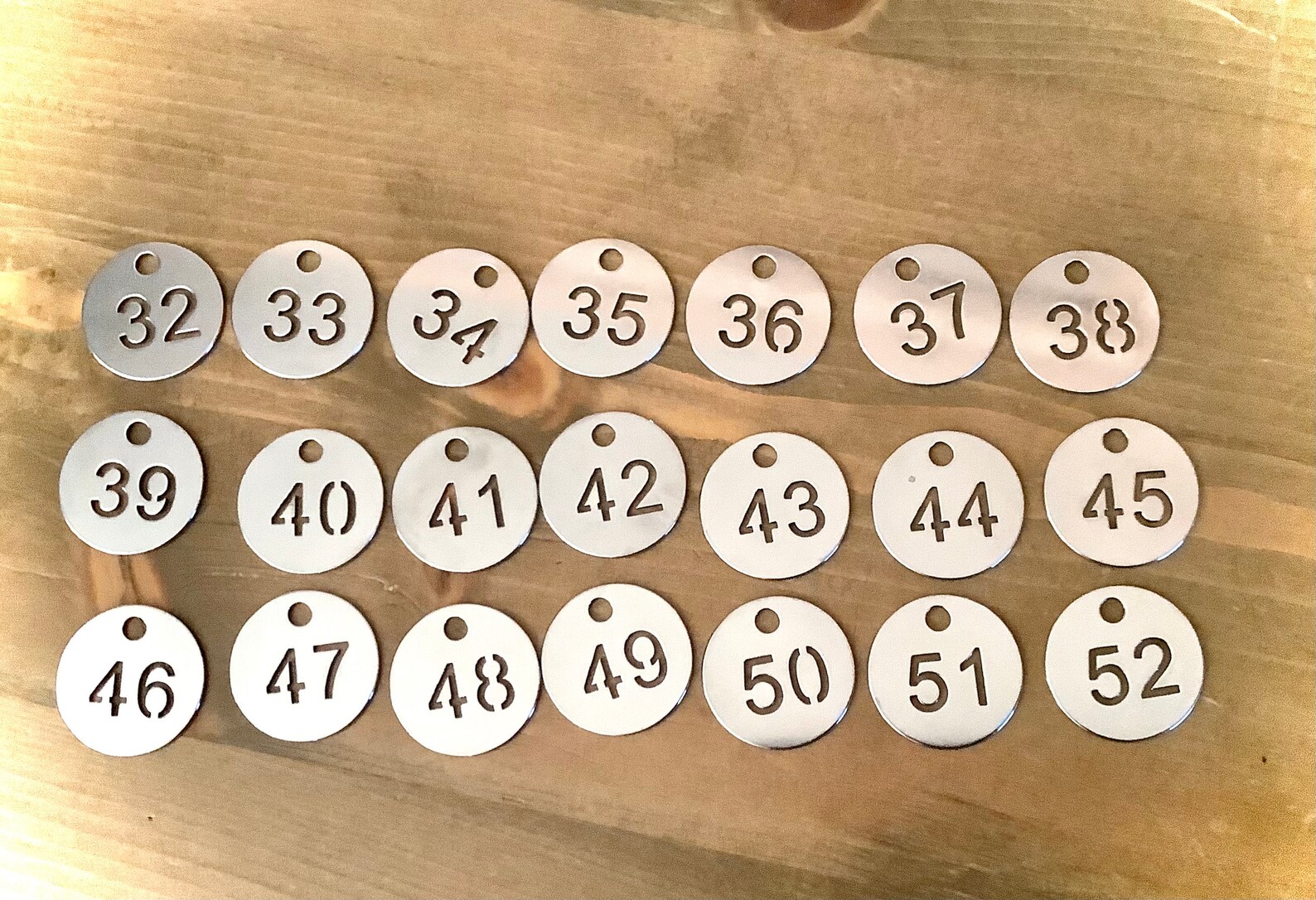 Cut Out Number Charms 1-70. You Choose Stainless Steel - Etsy