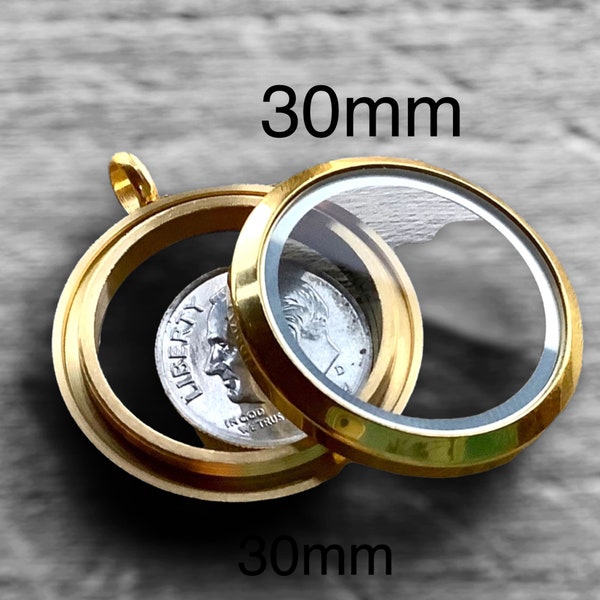 Glass Locket Pendant - Etsy