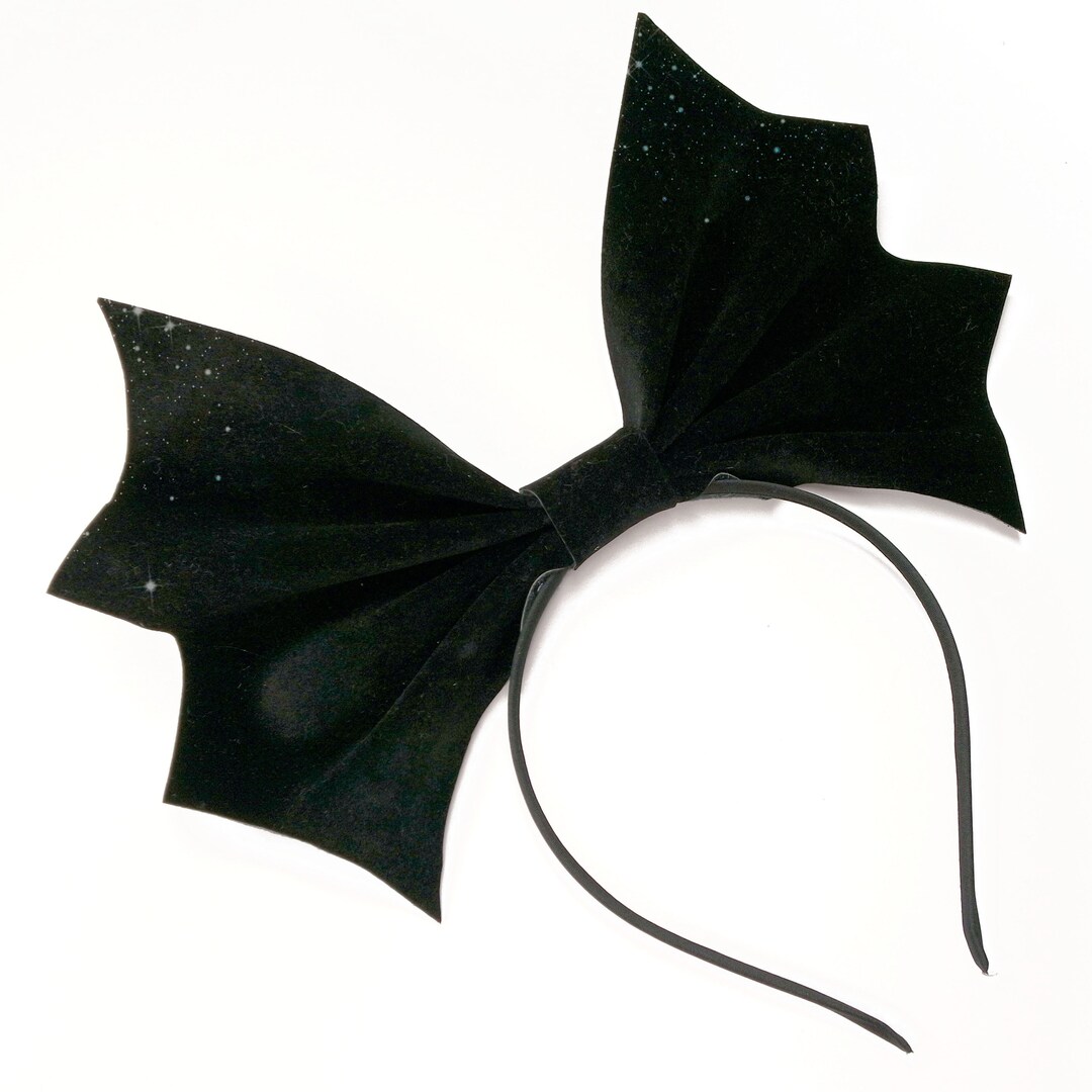 Black Velvet Bat Headbow (made to Order) ~ Creepy Kawaii Halloween - Etsy