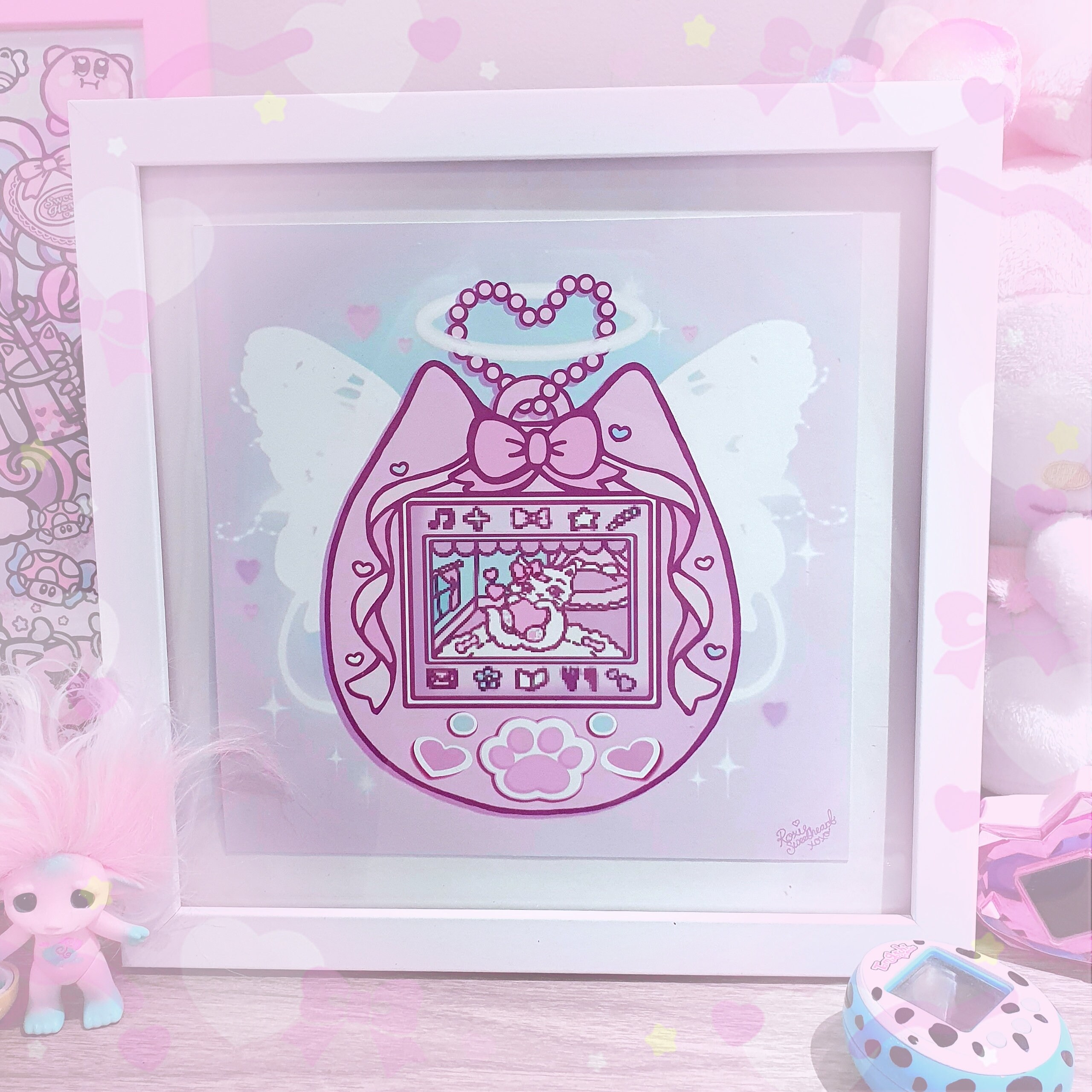Babytchi Art Print 90's Tamagotchi Retro Nostalgia - Etsy Australia