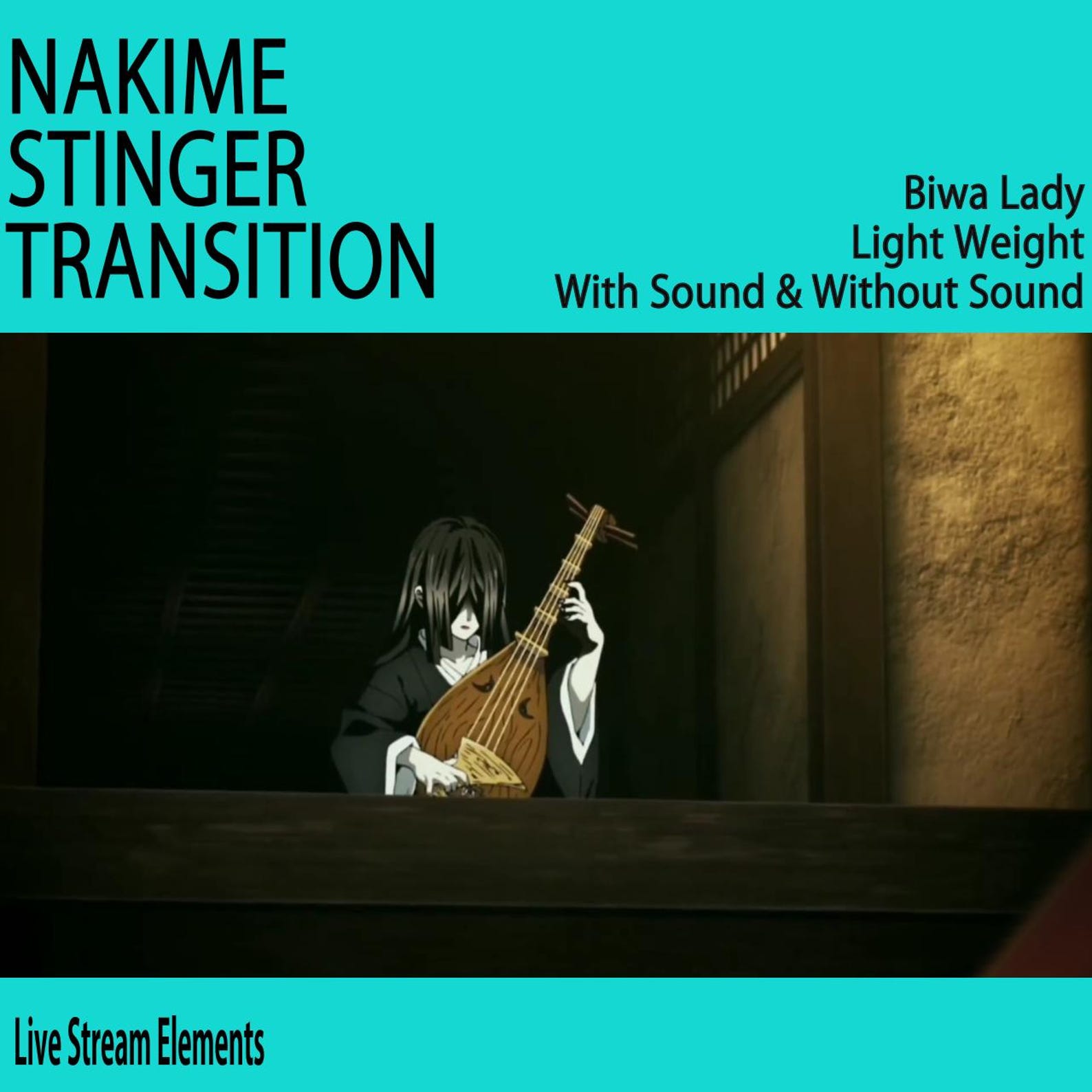 Biwa Anime Transitions, Animated Stinger Twitch Overlay for Streamers ...