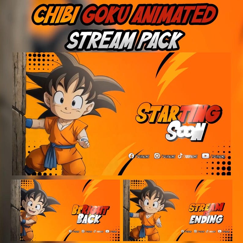 Anime Chibi Twitch Stream Overlay Pack (digital Download) - Etsy