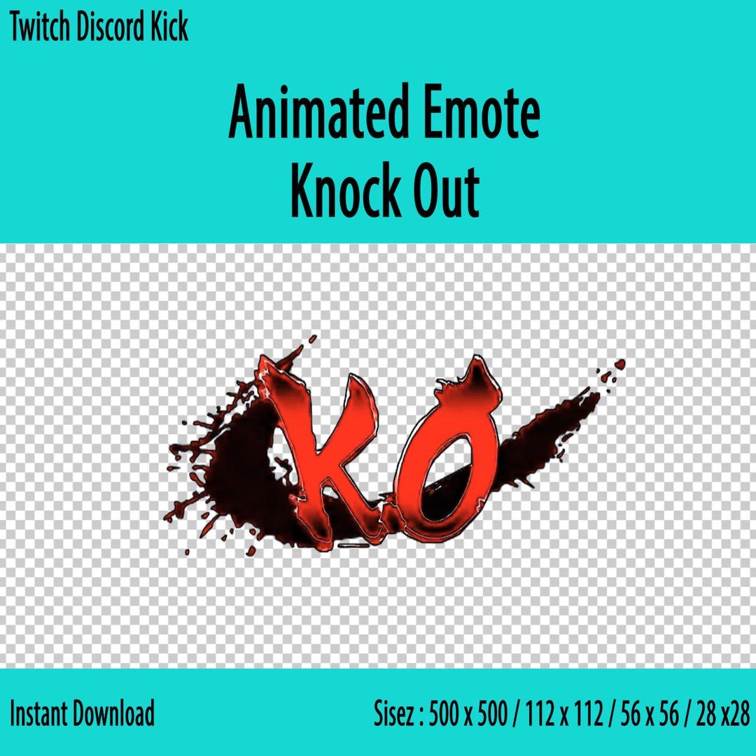 Animated Knock Out Twitch Emote: Electric Streamer Design (digital File ...