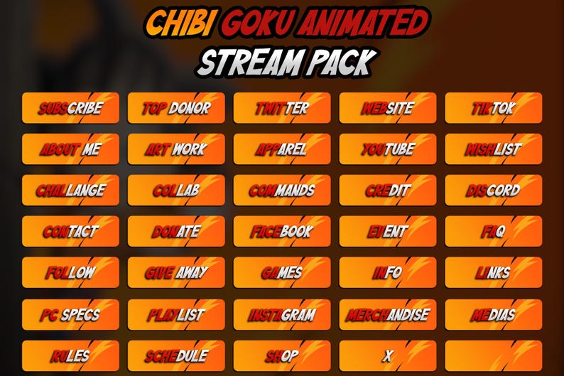 Anime Chibi Twitch Stream Overlay Pack (digital Download) - Etsy