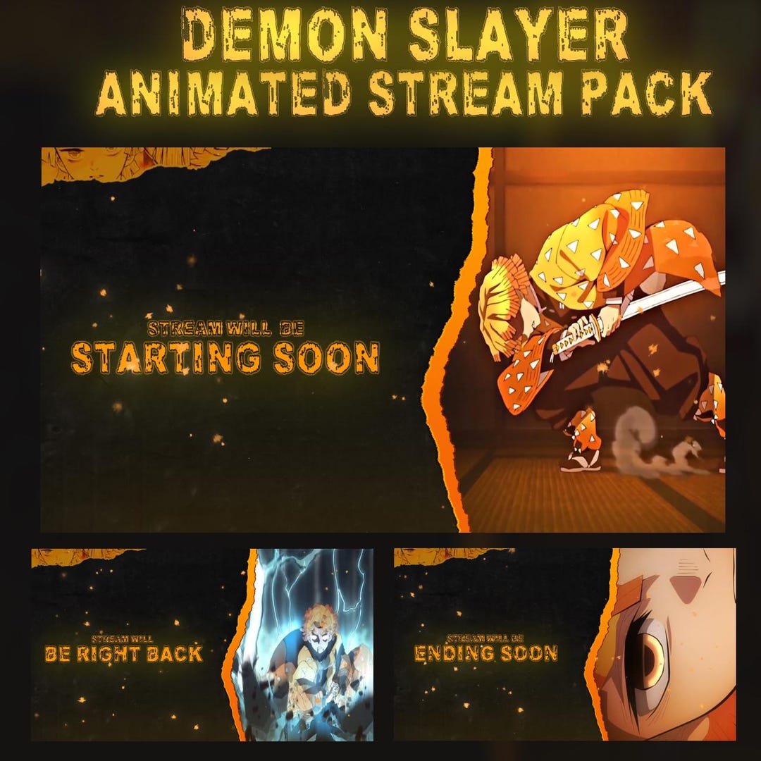 Anime Twitch Stream Overlay Pack (digital Download) - Etsy