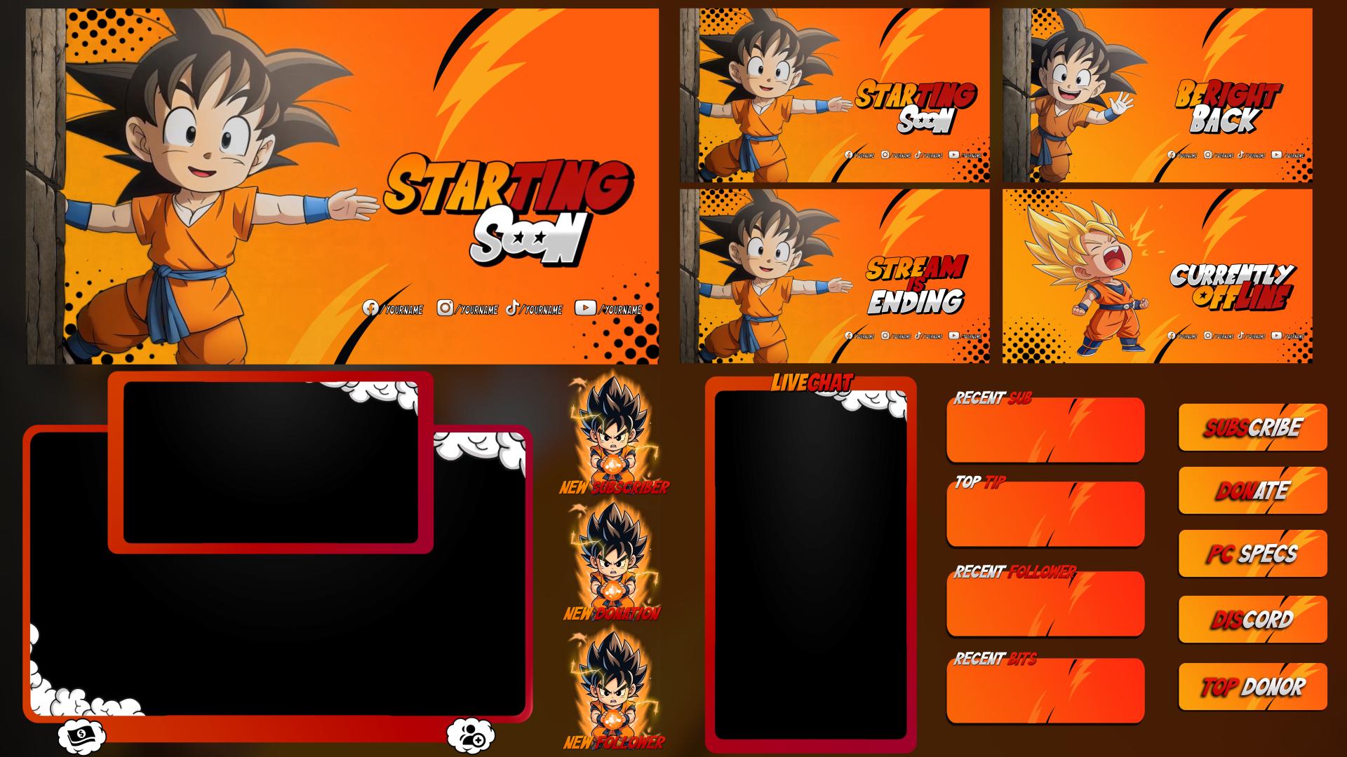 Anime Chibi Twitch Stream Overlay Pack (digital Download) - Etsy
