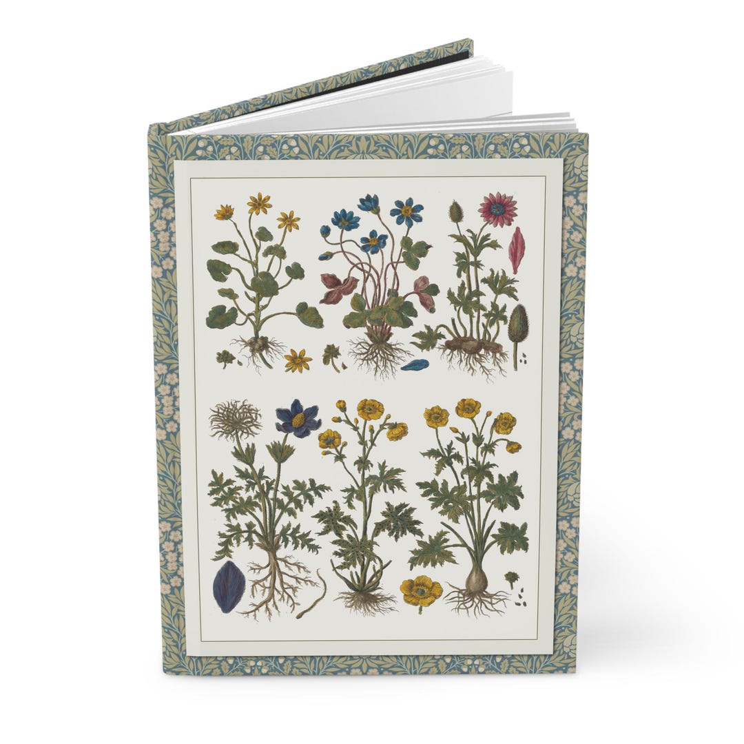 Botanical Art Hard Backed Journal - Floral Sketch Notebook, Artists ...