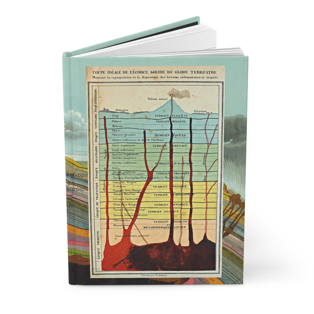 Geological Chart Hard Backed Journal, Earth Science Notebook, Geology ...