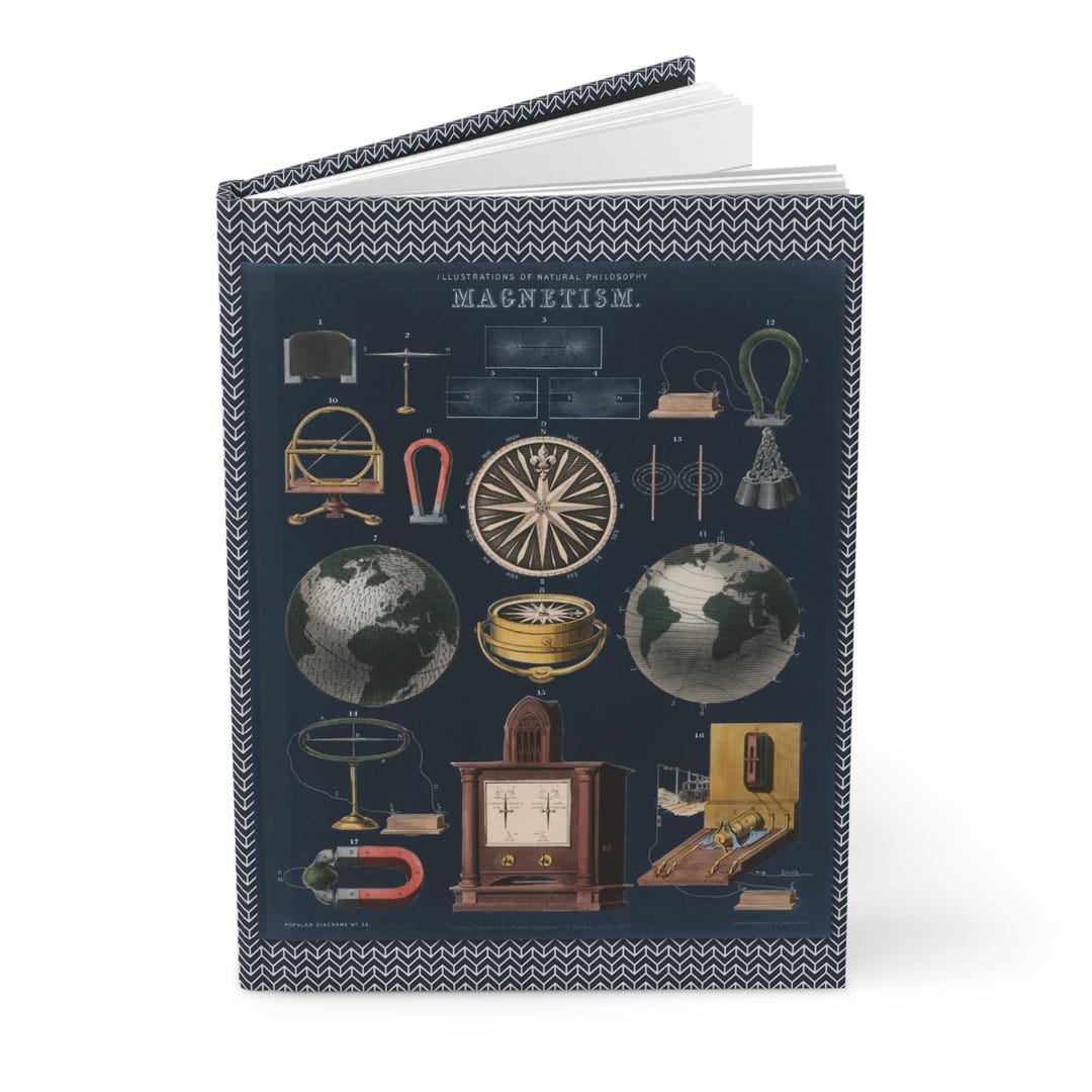 Vintage Science Hard Backed Journal: Magnetism and Electricity ...