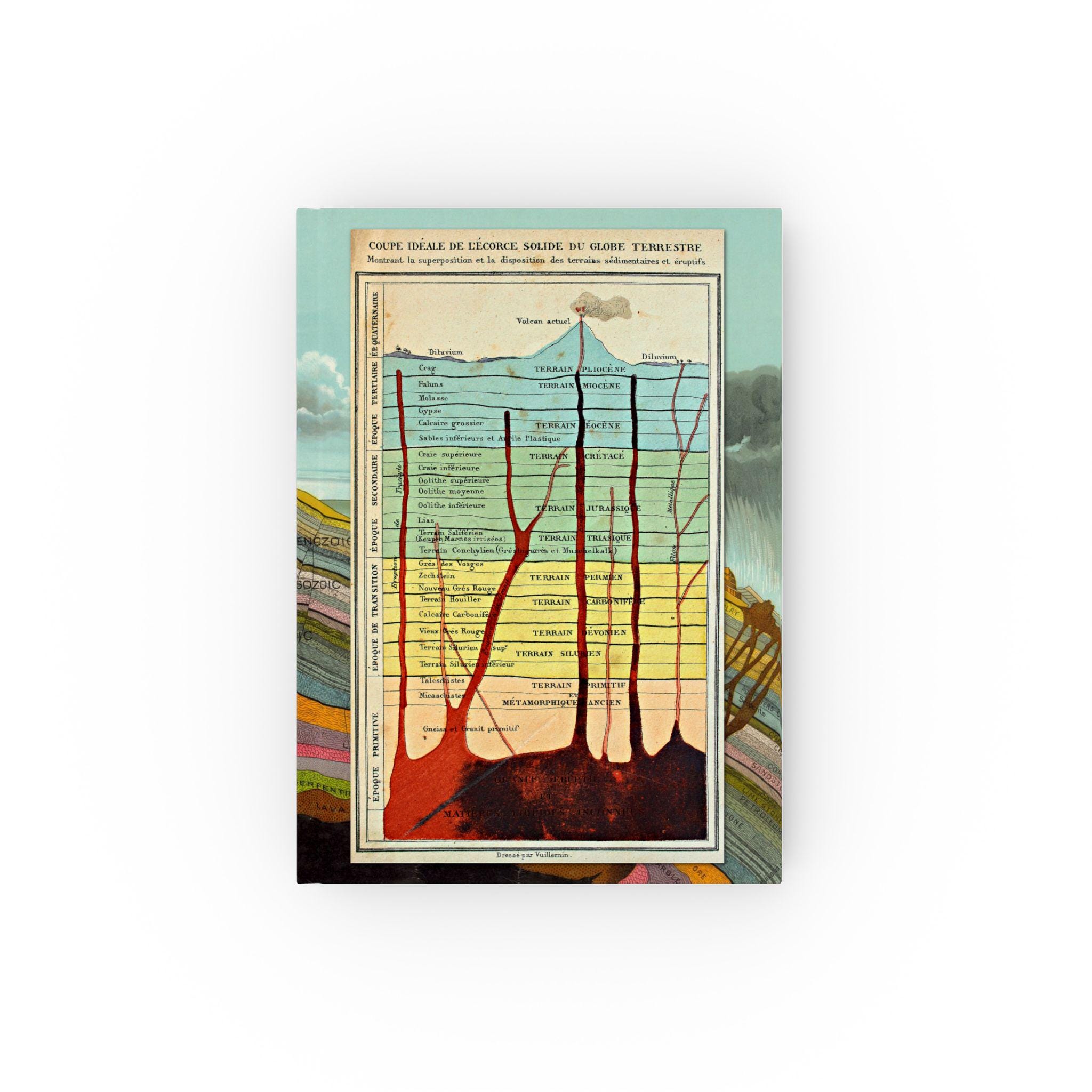 Geological Chart Hard Backed Journal, Earth Science Notebook, Geology ...