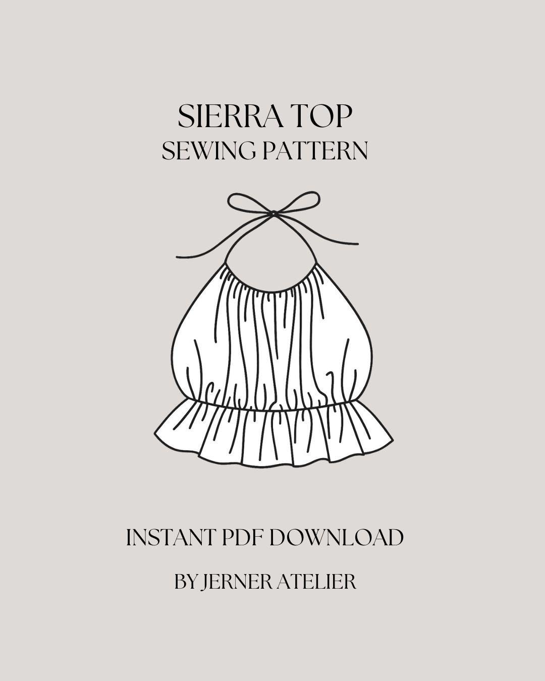 Ruffled Top PDF Sewing Pattern | Beginner Friendly Easy Sewing ...