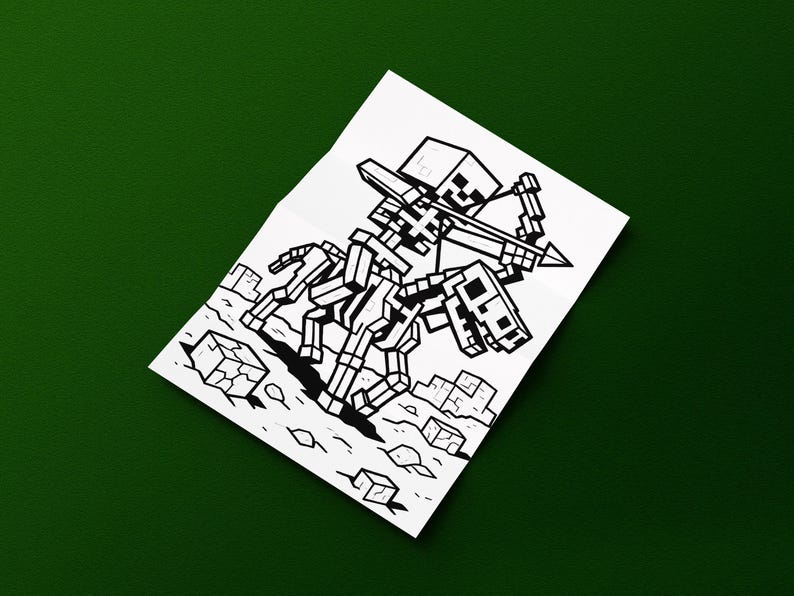 Angry Minecraft-inspired Mobs Coloring Pages – 8 Printable Monsters ...