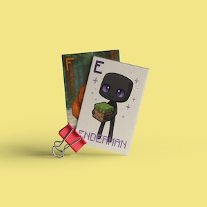 Minecraft-inspired Alphabet Flashcards – A to Z | Printable PDF Set | 4 ...