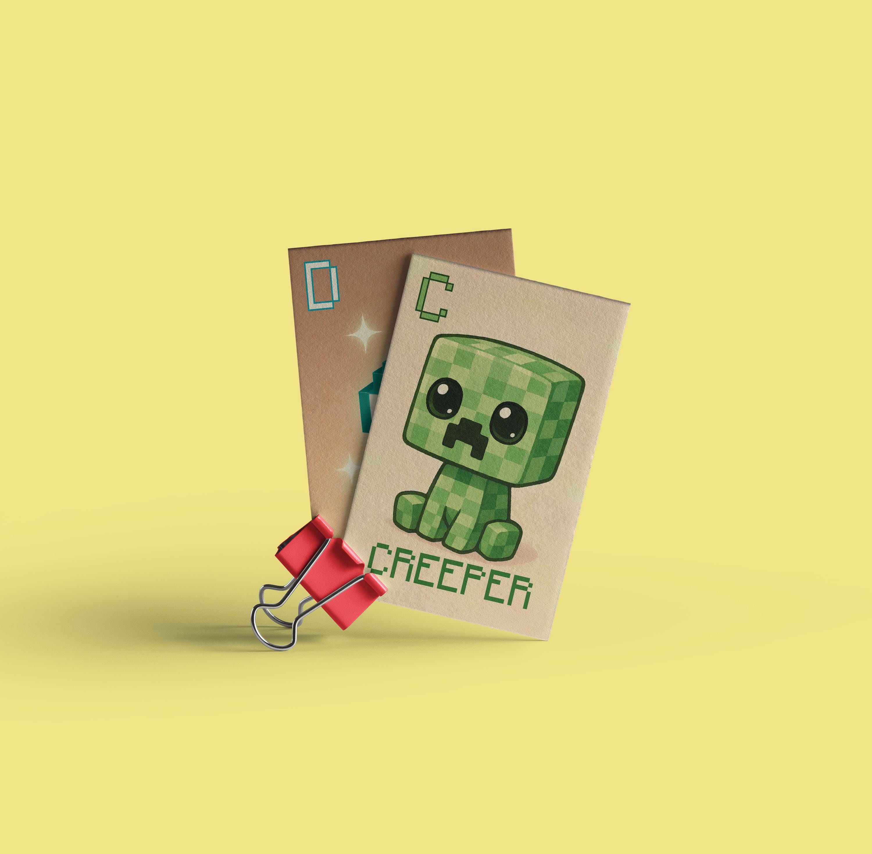 Minecraft-inspired Alphabet Flashcards – A to Z | Printable PDF Set | 4 ...