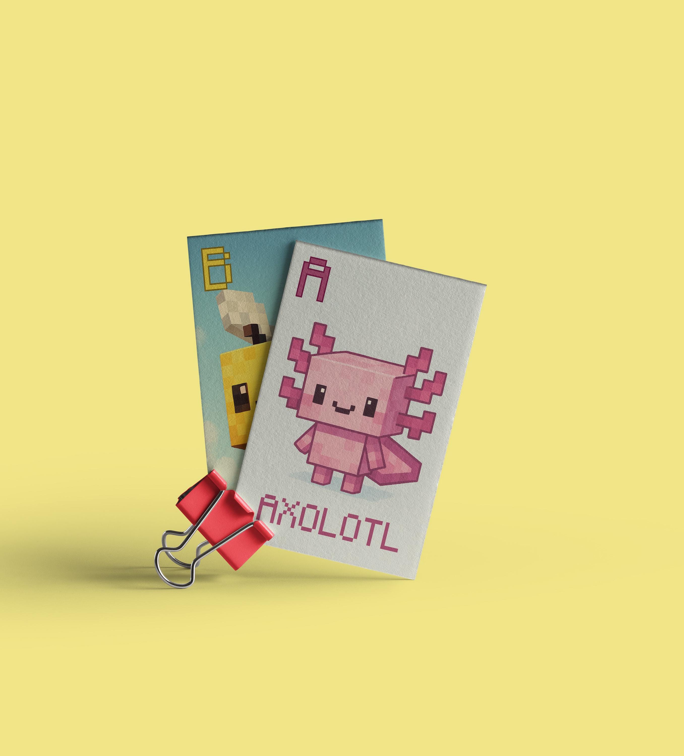 Minecraft-inspired Alphabet Flashcards – A to Z | Printable PDF Set | 4 ...