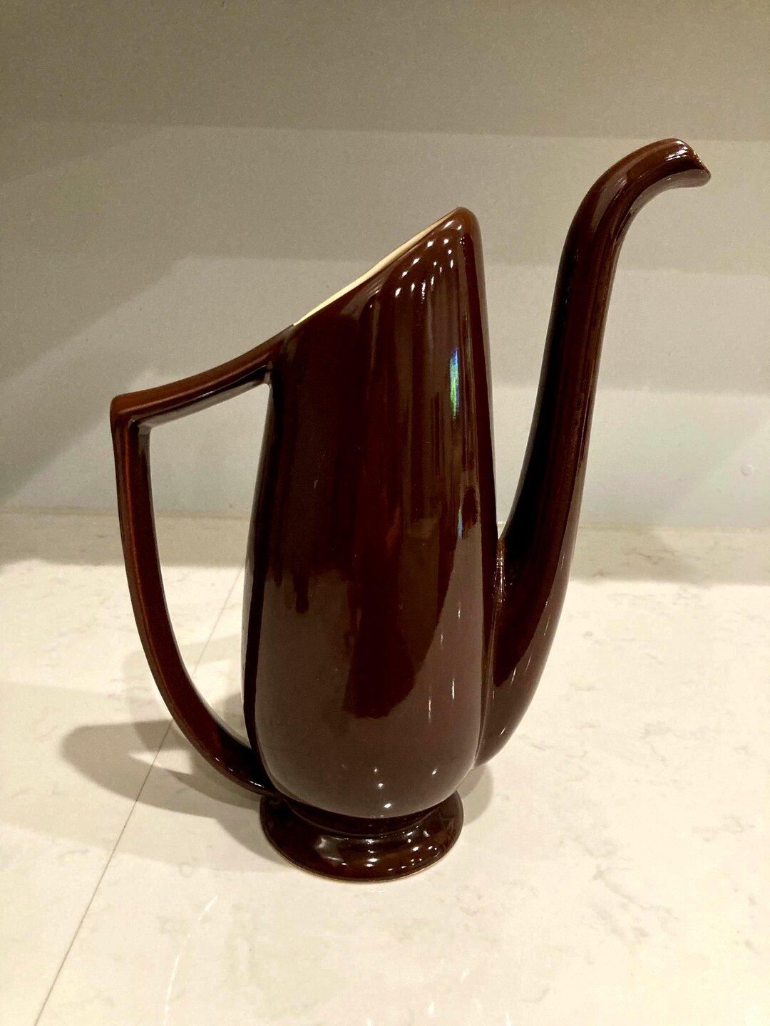 Vintage Red Wing Teapot Iris Design - Brown Pitcher - Mid Century ...