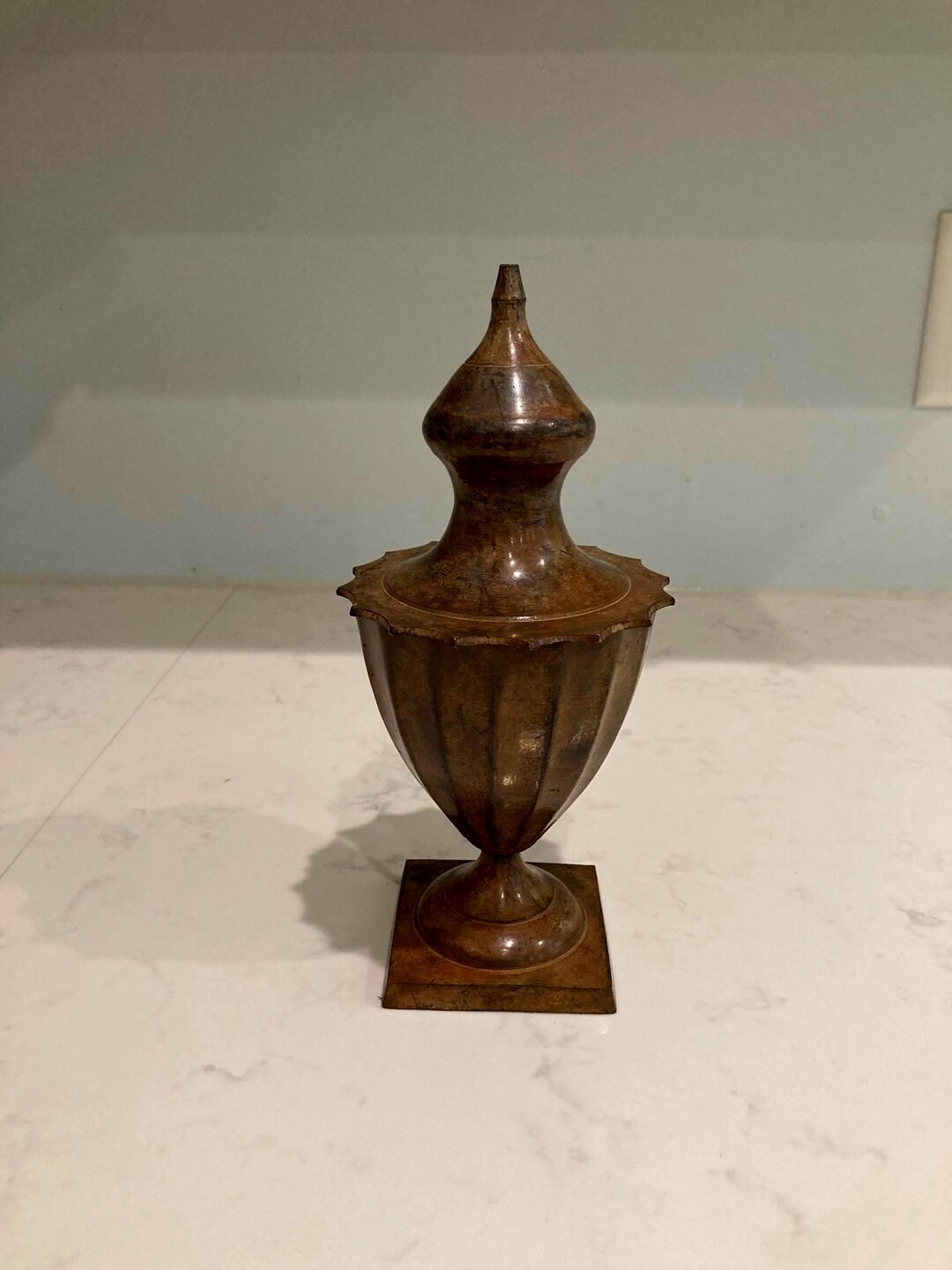 Vintage Bronze Urn With Lid / Cover - Neoclassical "marbleized" Hosley ...