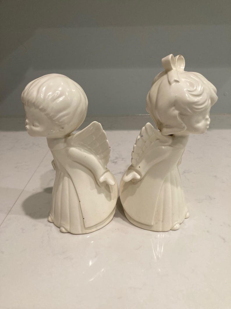 Vintage Ceramic Kissing Angels, Cherub Figurines, Angel Children Statues - Etsy
