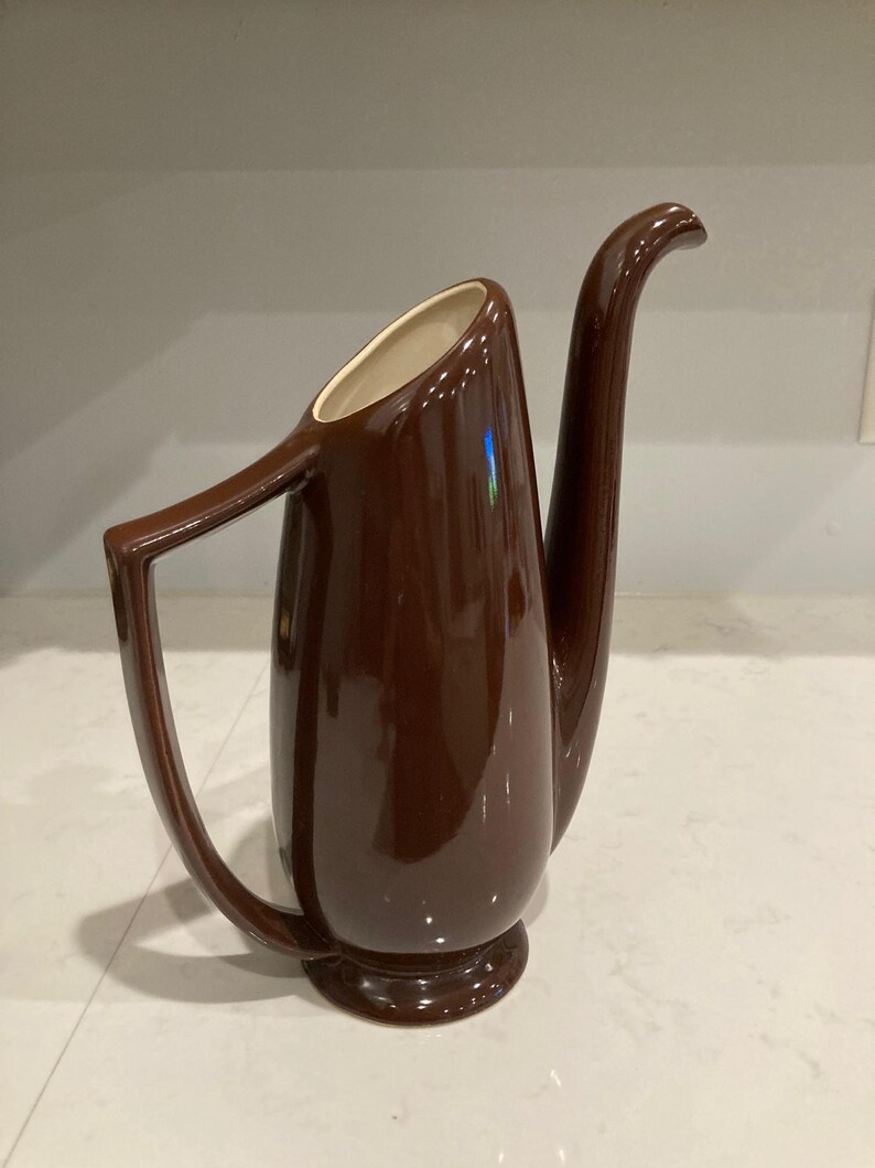 Vintage Red Wing Teapot Iris Design - Brown Pitcher - Mid Century ...