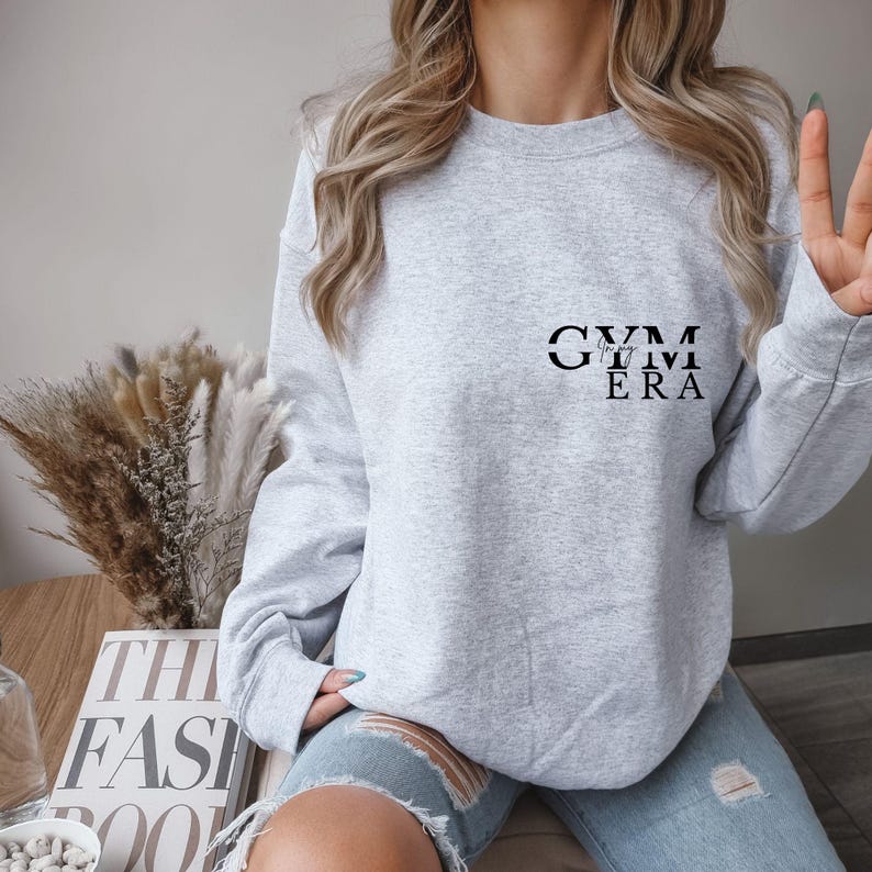 In My Gym Era Sweatshirt, Gym Crewneck Women, Fitness Sweater, Gym Girl ...