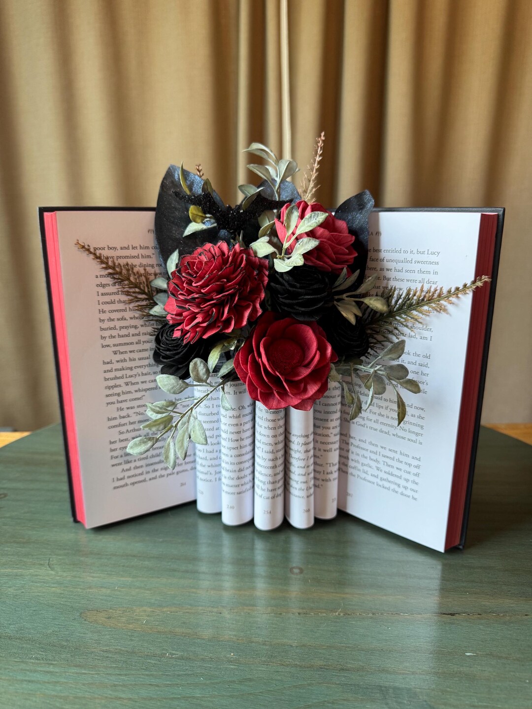 Dracula by Bram Stoker Book With Wood Flowers - Etsy