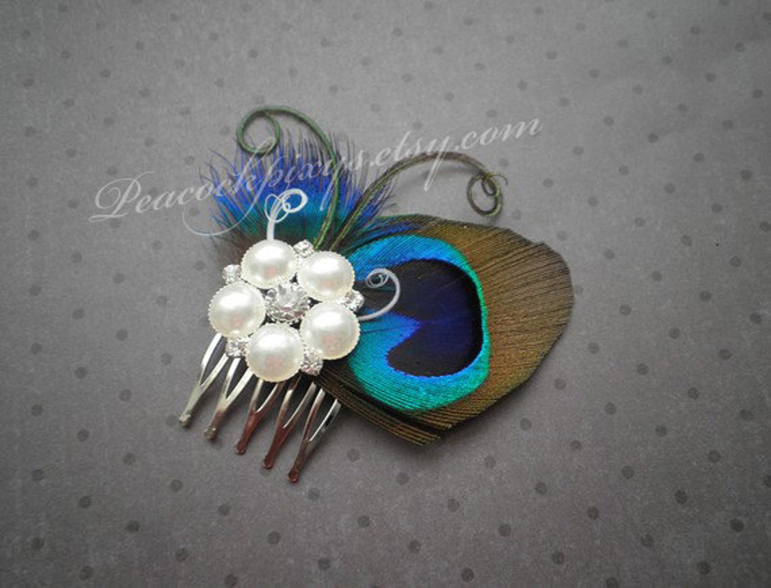 Peacock Wedding Hair Accessories Feather Fascinator Feather Hair Clip Peacock Feather Comb