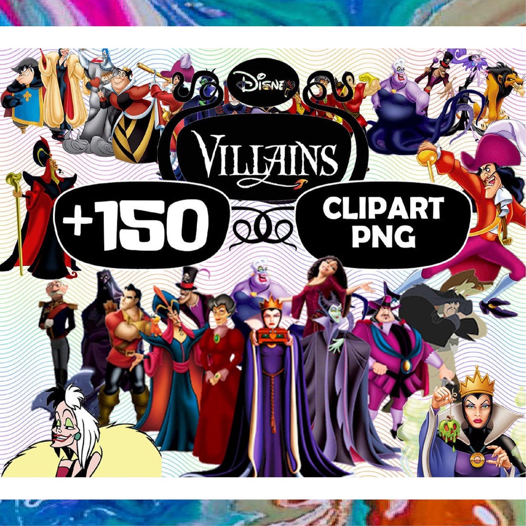 Villains Digital Download, Villains PNG Clipart Bundle, Villains ...