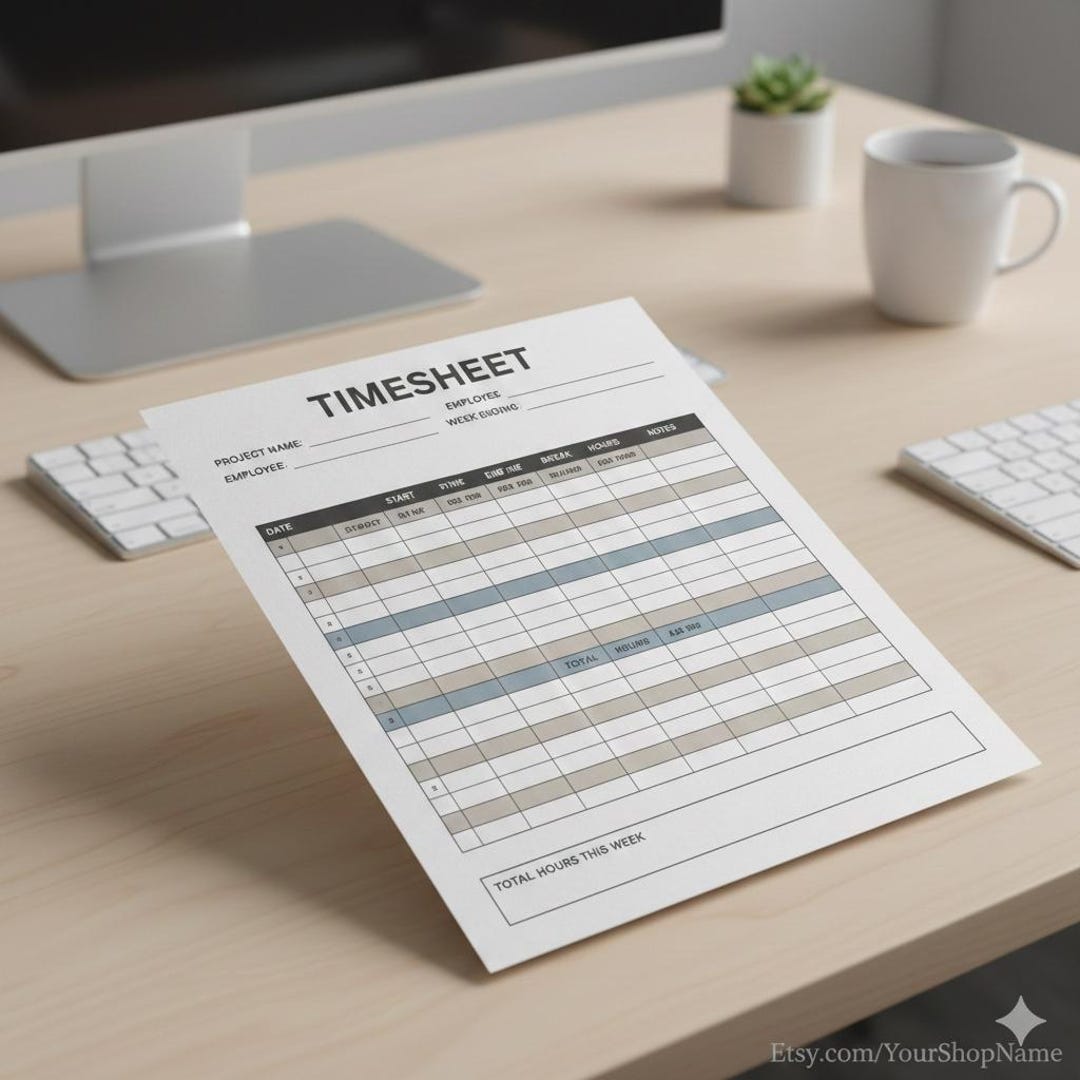 Time Sheet Template Excel | Employee & Freelancer Timesheet | Payroll ...