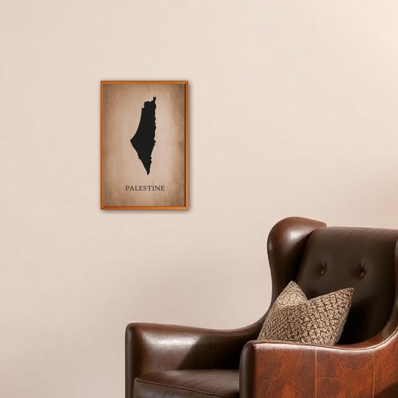 Palestine Map Poster's, Printable Palestine Map Wall Art , Poster Gaza ...