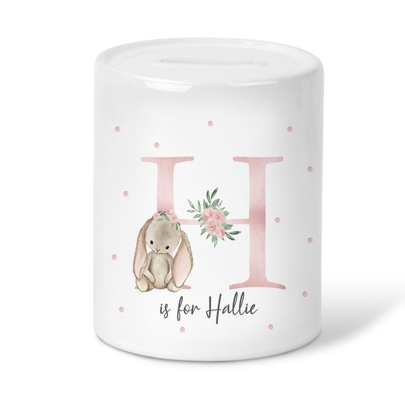 Ceramic Money Bank Bunny - Etsy UK