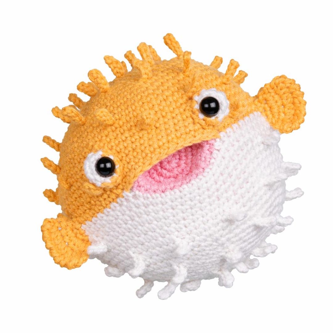 Puffer Fish Crochet Pattern PDF | Spiky Fish Amigurumi | Sea Animal Toy ...