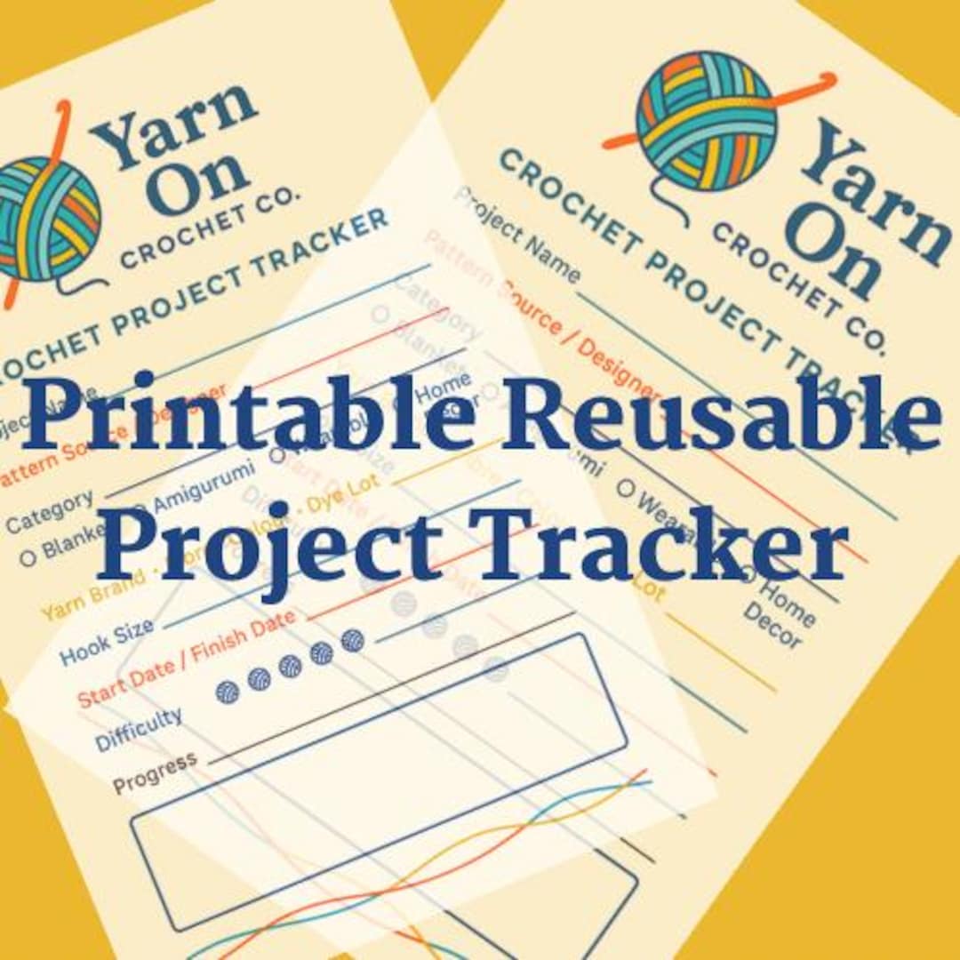Printable Crochet Project Tracker | Yarn Project Planner Page | Crochet ...