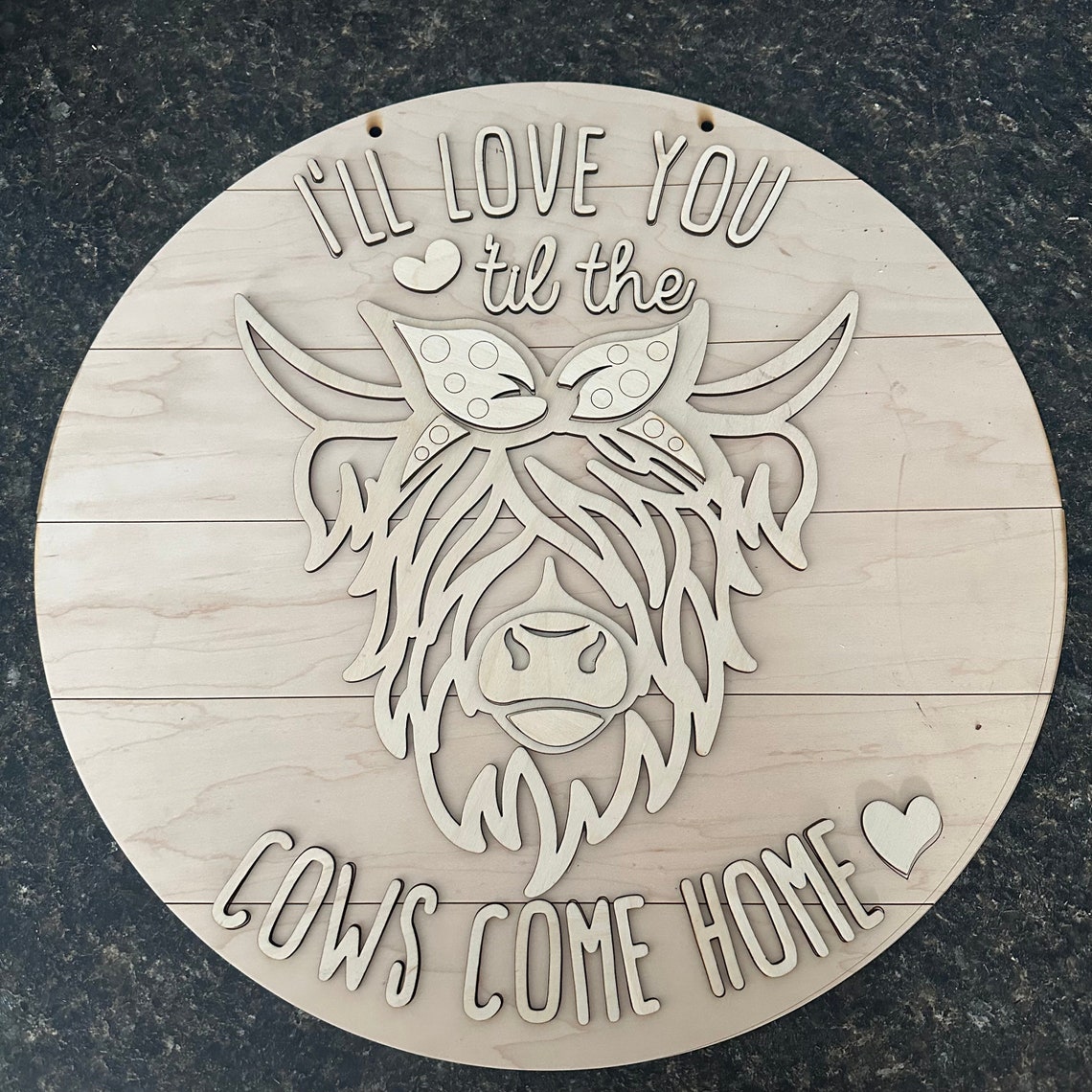 Highland Cow Round - Etsy