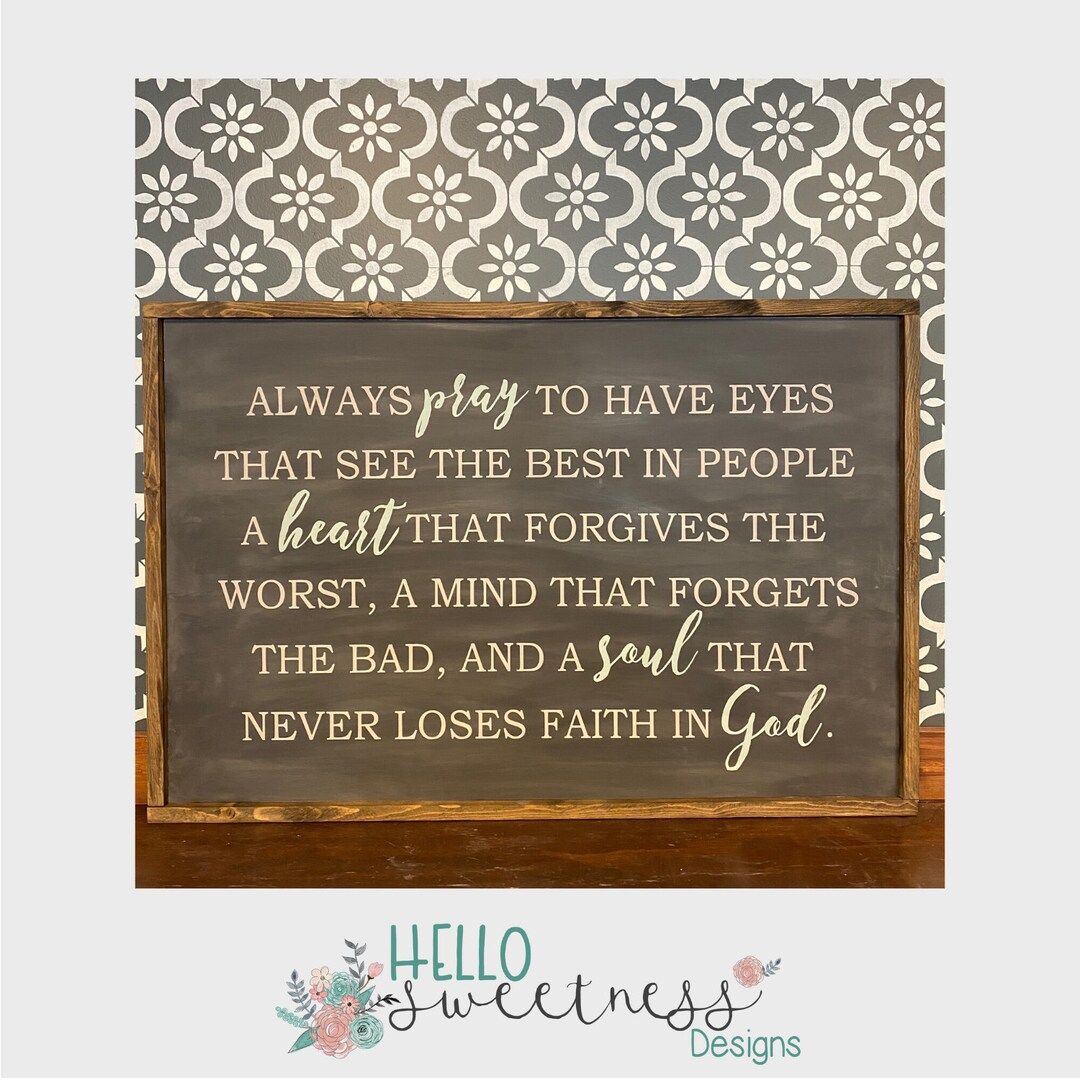 Always Pray Sign - Etsy
