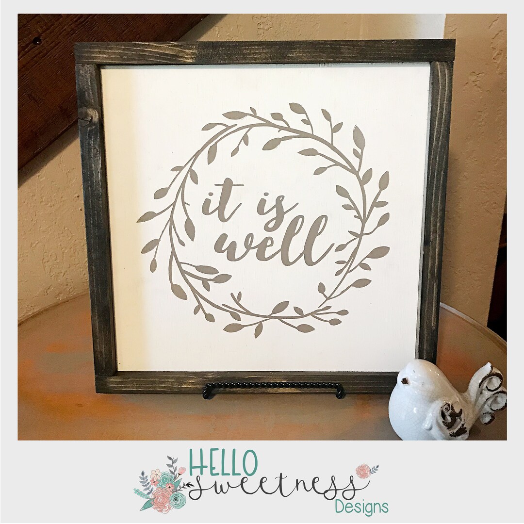 It is Well Sign - Etsy
