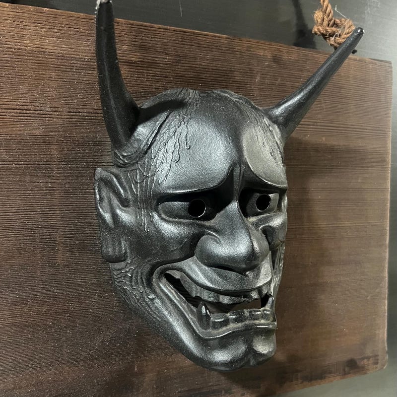 Metal Hannya Mask - Etsy UK