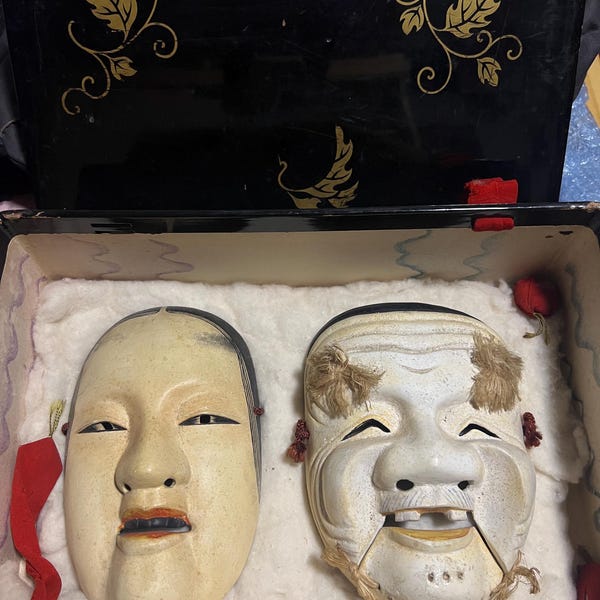 Noh Mask - Etsy