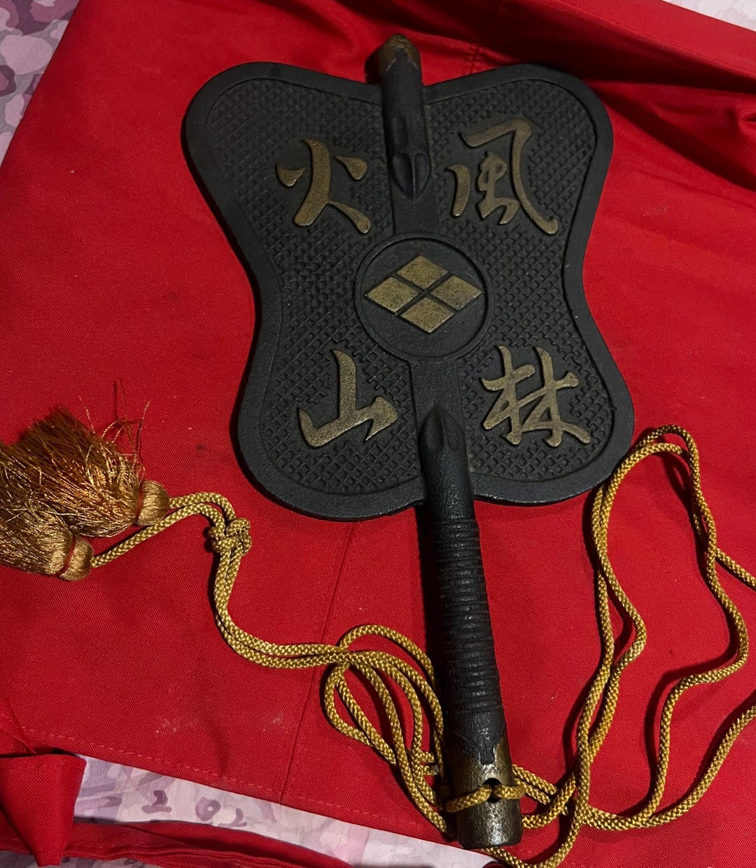 Vintage Japanese Iron War Fan "gunbai" (軍配) - Takeda Shingen's ...