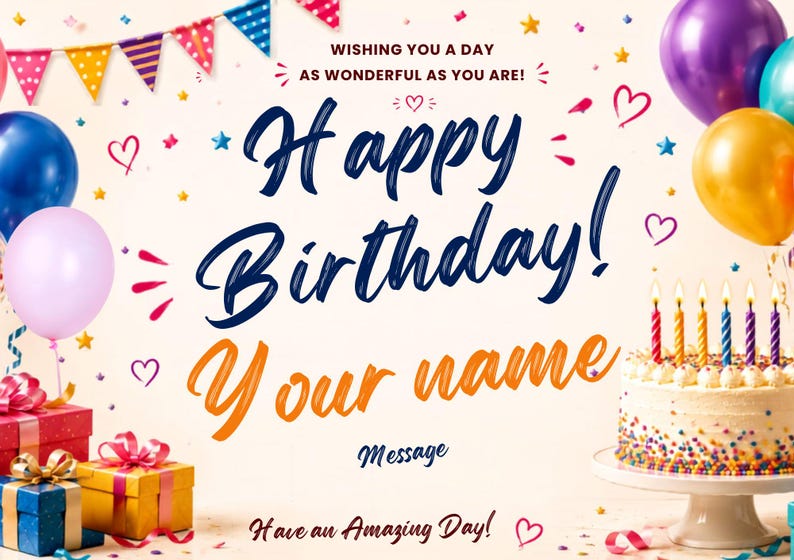 Personalised Birthday Candy Gift Box 450 Gr\1 Lb | Pick and Mix - Etsy