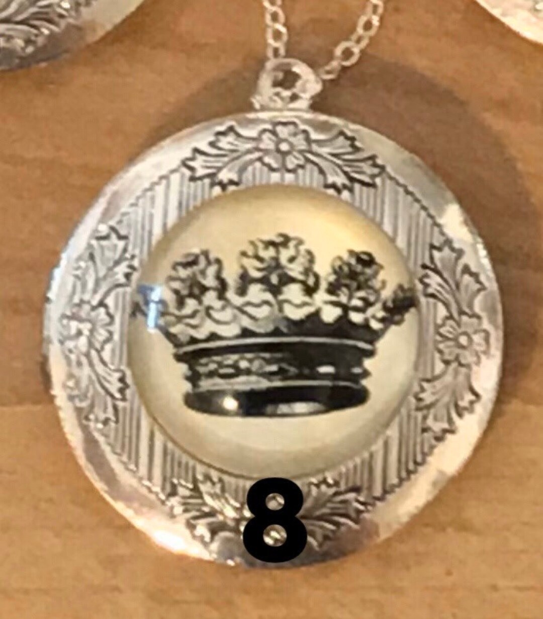 Silver Locket~elegant~clock Locket-photo Locket-silver Pendant-french ...