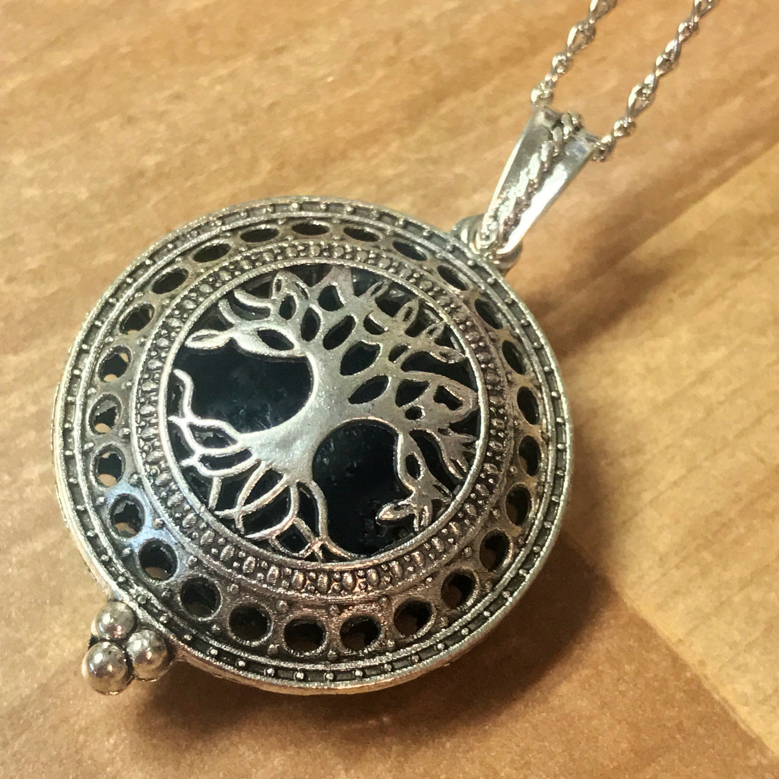 Tree of Life Locket Tree of Life Necklace Silver Long - Etsy