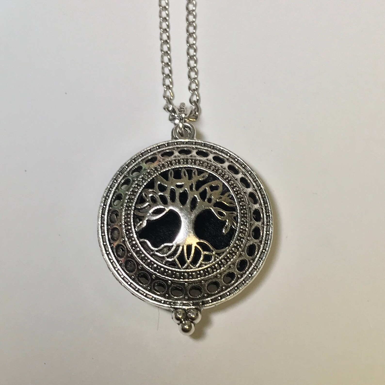 Tree of Life Locket Tree of Life Necklace Silver Long - Etsy